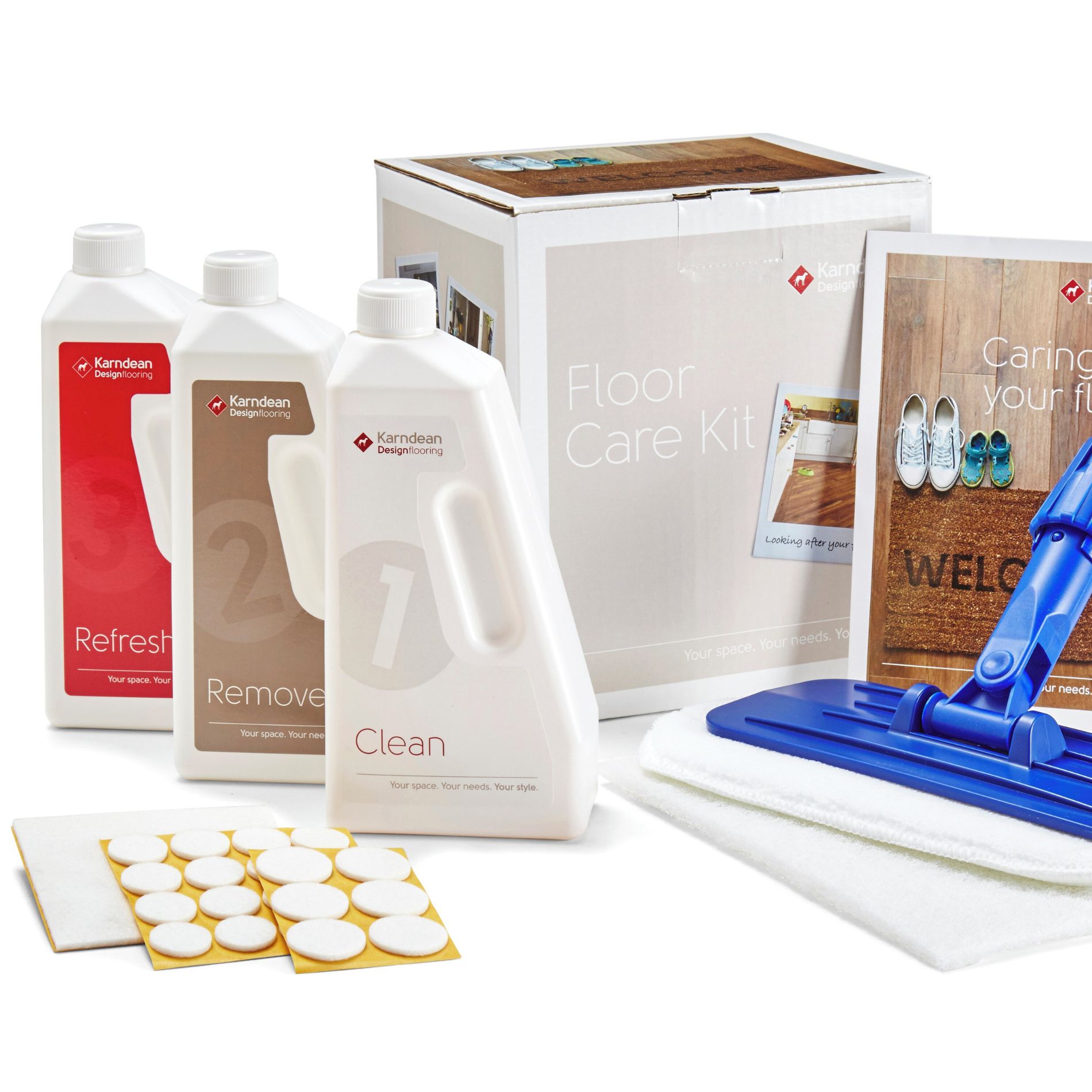 Karndean Vinyl Floor Care Kit - Clean, Remove, Refresh.