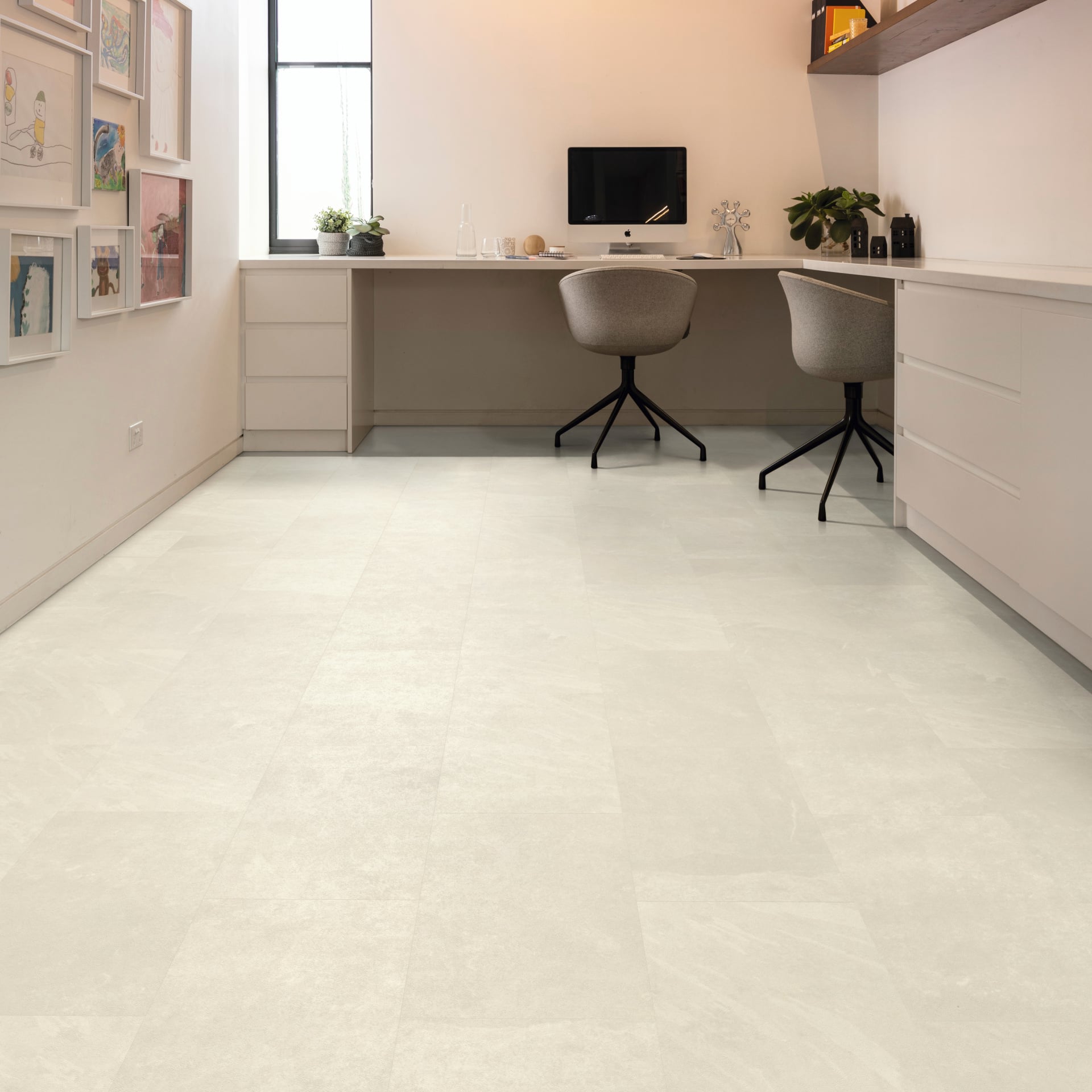 Knight Tile | Ivory Riven Slate SCB-ST18-18
